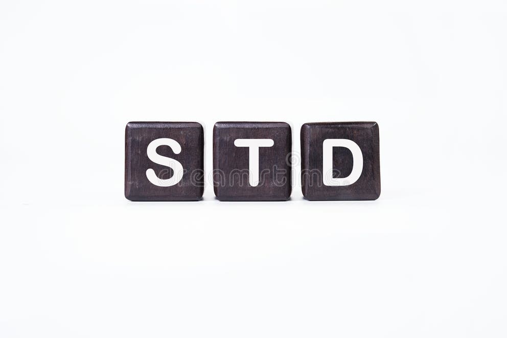 STD Sexually Transmitted Diseases. STD Assembled from Cubes on a White ...