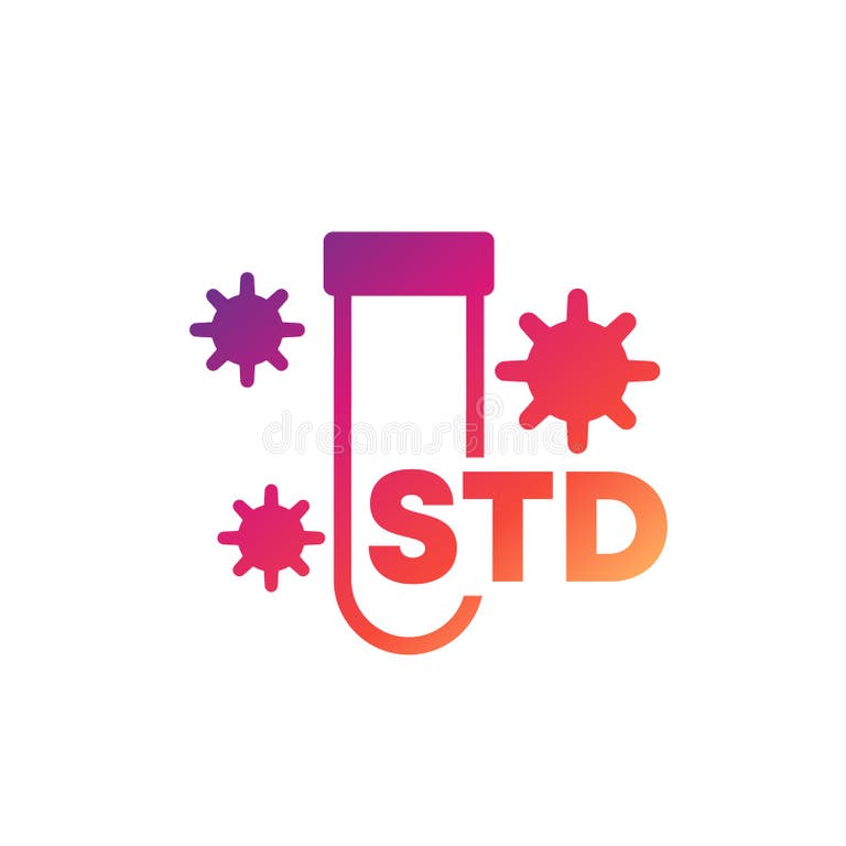 STD test icon on white stock vector. Illustration of blood - 251051846