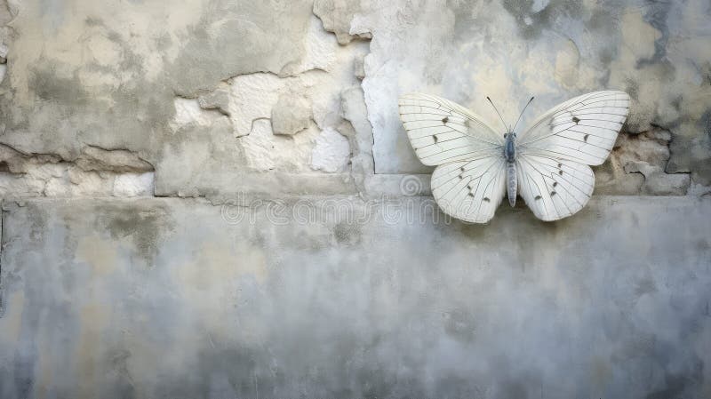 Ste Butterfly on Stone Wall Stock Illustration - Illustration of stone ...