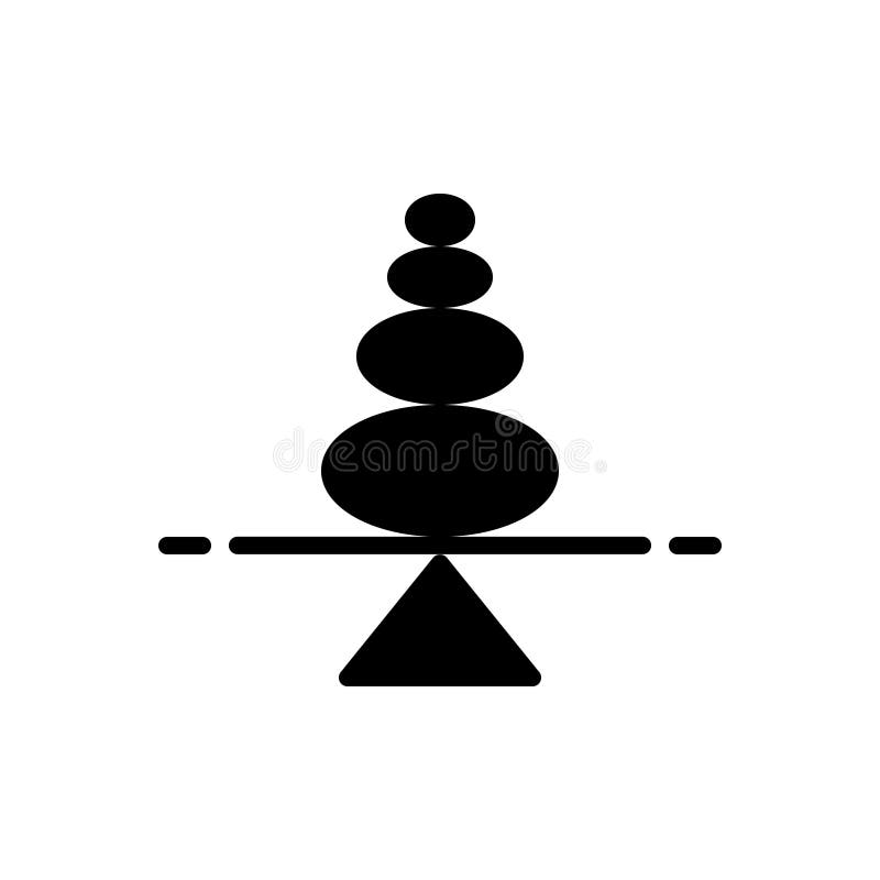 Black Solid Icon for Steady, Constant and Regular Stock Vector ...