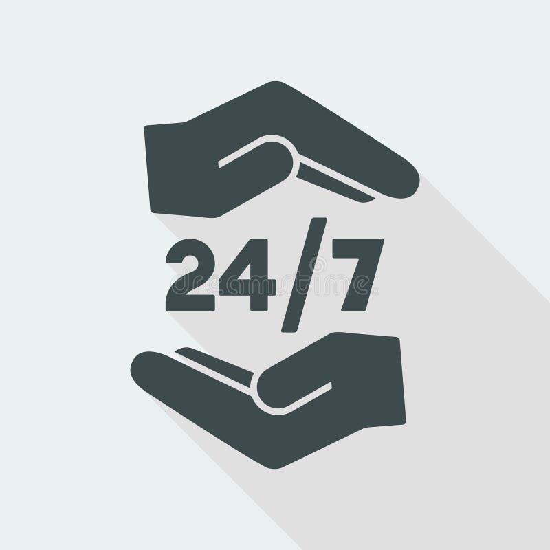 24/7 Steady Protection Services - Vector Web Icon Stock Vector ...