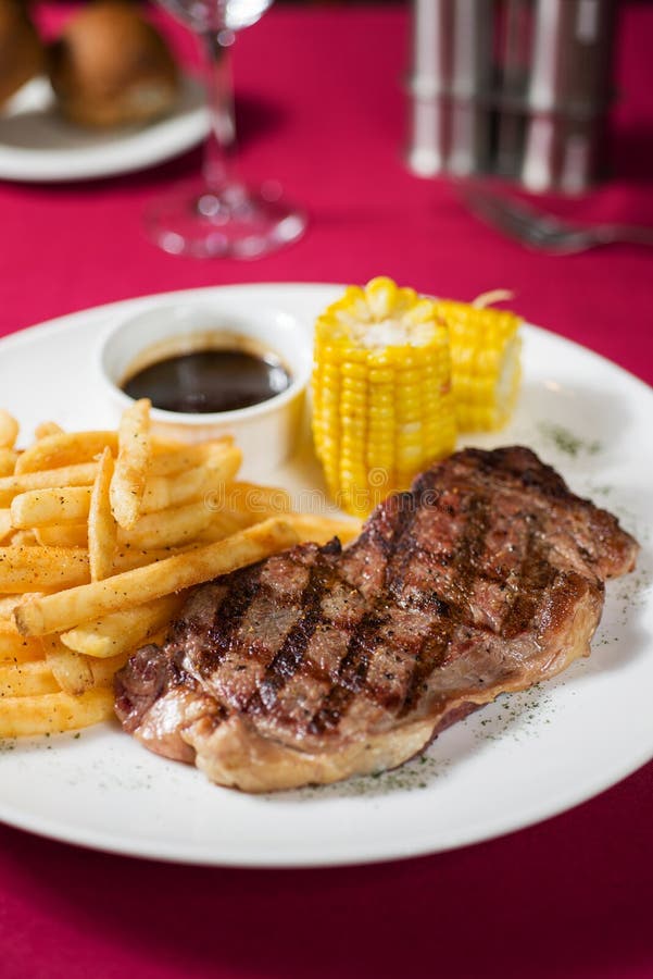 Steak stock image. Image of mouth, calorie, restaurant - 7542275