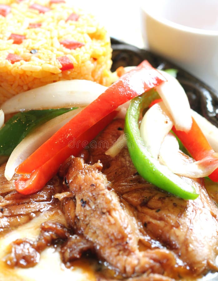 West African Entree with Jollof Rice Stock Photo - Image of ghana ...