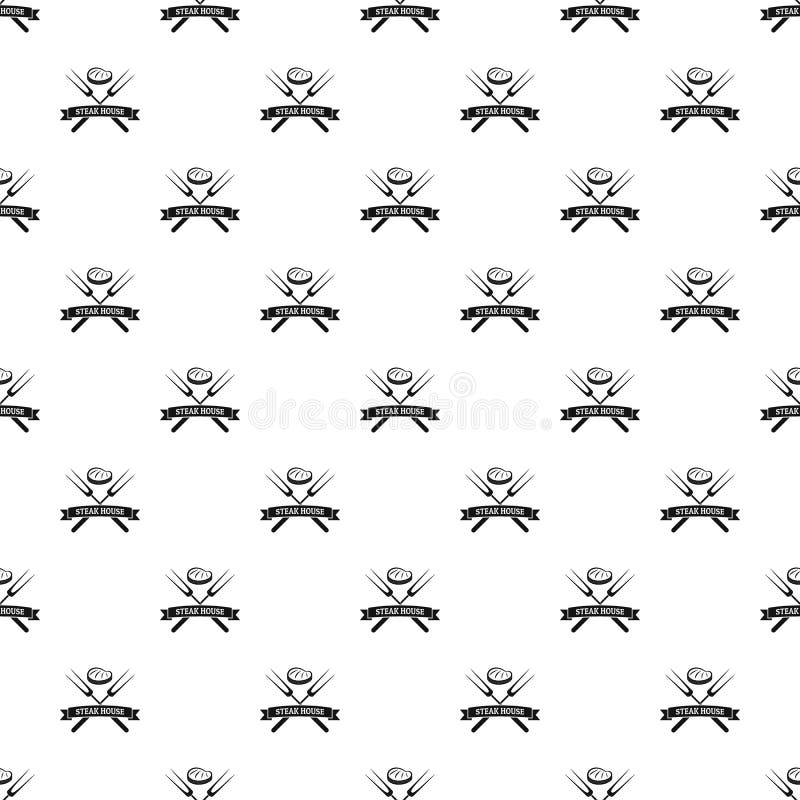 Steak Bbq House Pattern Seamless Vector Stock Vector - Illustration of ...