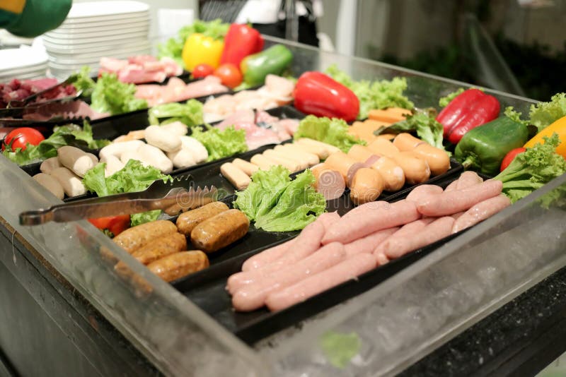 Steak Buffet set. stock photo. Image of fish, chicken - 51288264