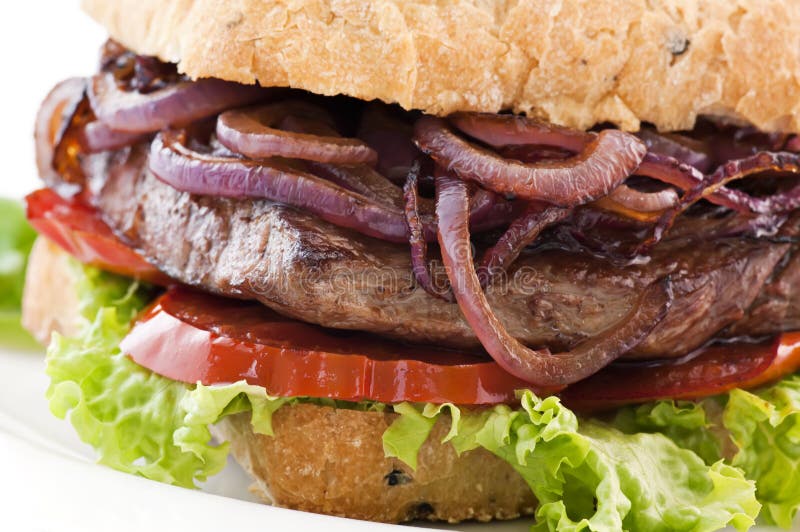 Steak Burger stock photo. Image of cuisine, food, mottled - 18166576