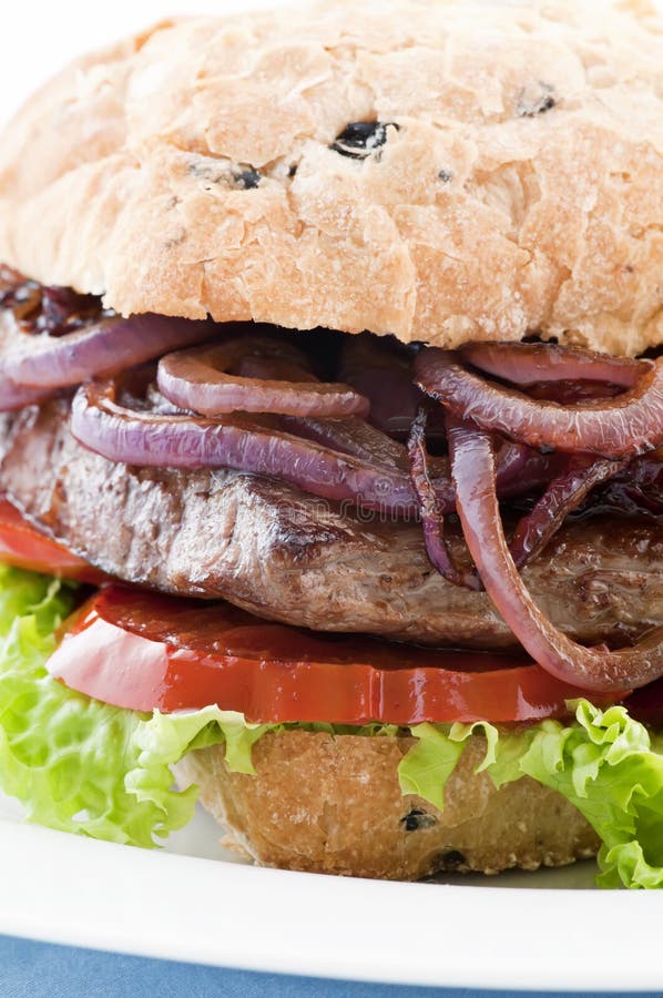 Steak Burger stock photo. Image of cuisine, food, mottled - 18166576