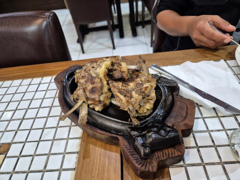 Steak cow goat table meat stock image. Image of goat - 318423459