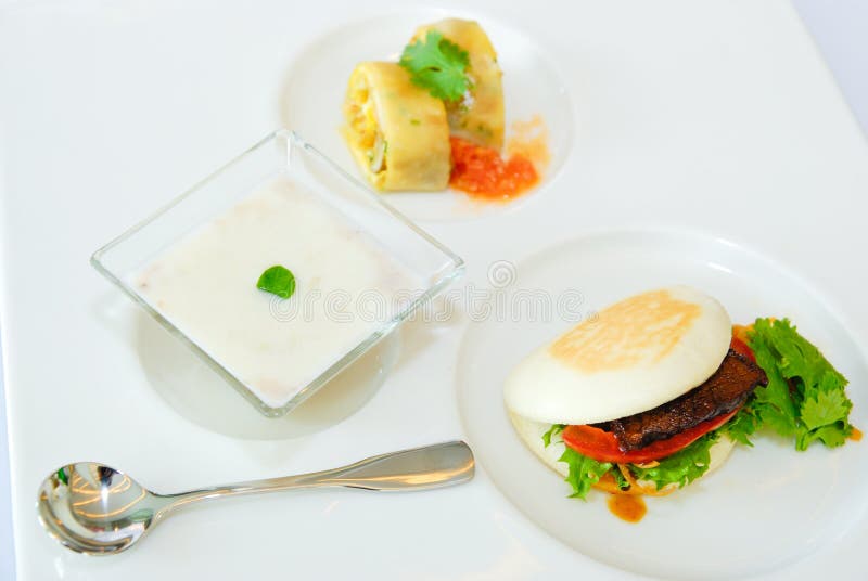 Steak & Dessert in Lunch Set Stock Image - Image of prime, grill: 26100951