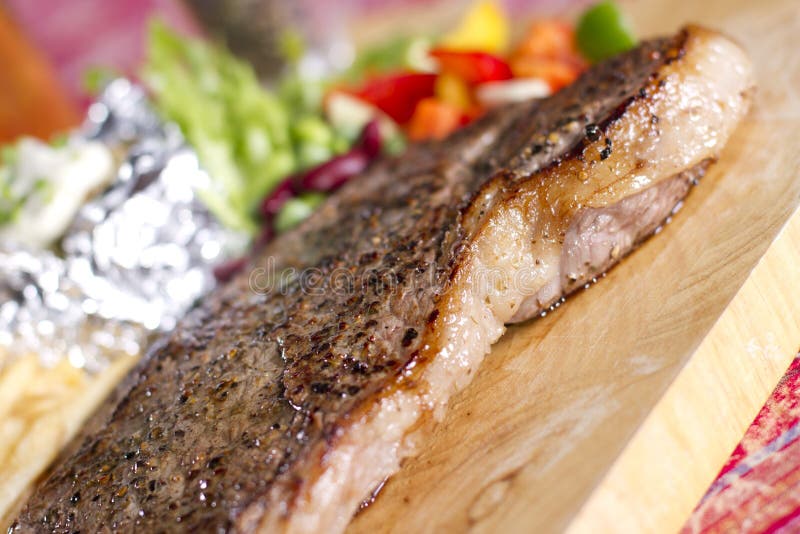 Steak fat stock photo. Image of potato, grilled, fried - 22674326
