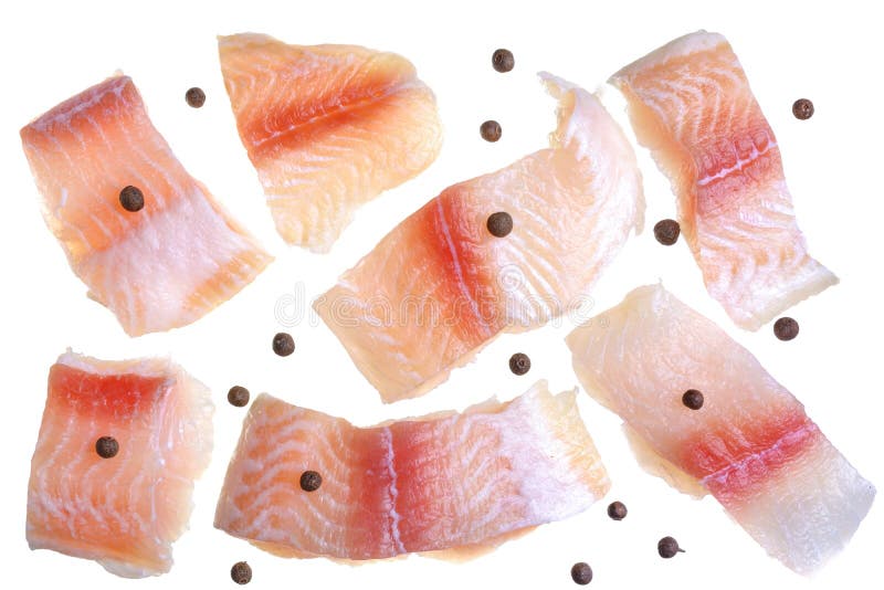 A Steak of Flying Fish Falls into the Pan. the Effect of Flying Motion ...