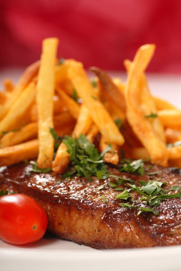Steak and Fries stock image. Image of ribeye, beef, prepared - 7655447