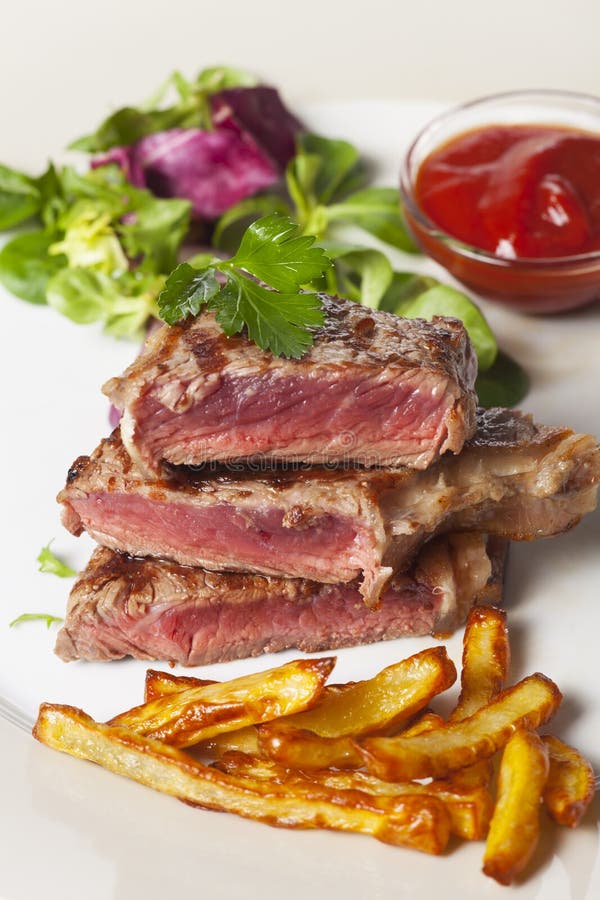 Steak with fries stock image. Image of potatoes, food - 50910513