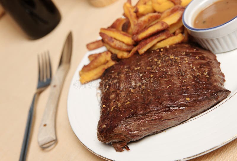 Steak frite 2 stock photo. Image of ingredient, fresh - 8140302
