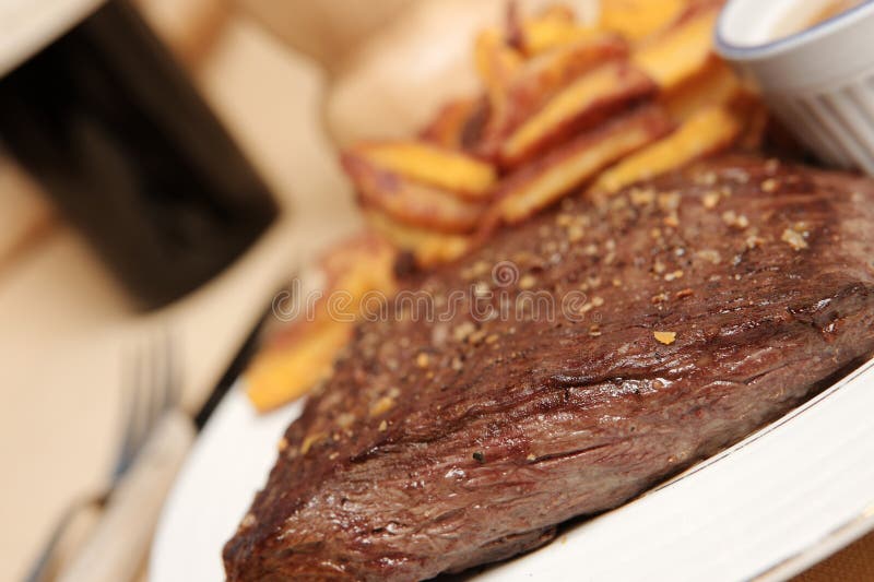 Steak frite 8 stock photo. Image of entrecote, dinner - 8140448