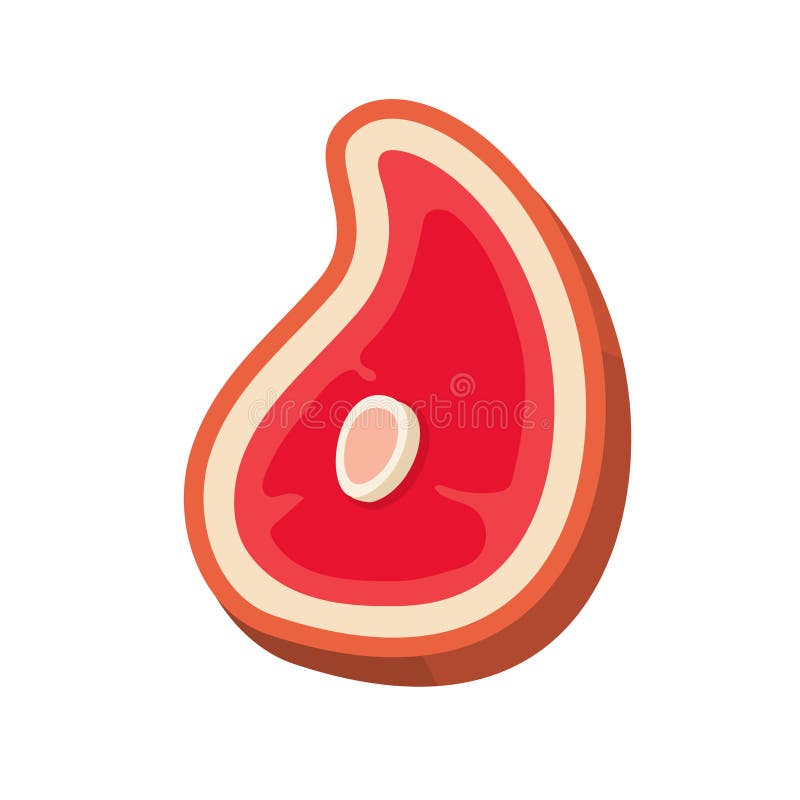 Steak Icon in Flat Vector Style for Food Illustration Stock Vector ...