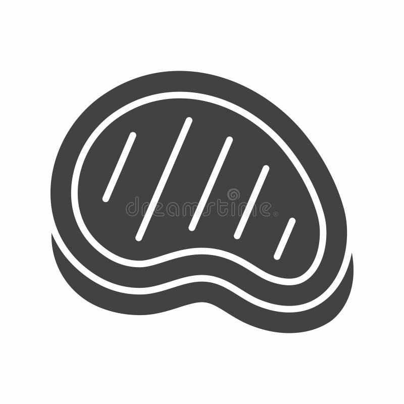 Steak icon vector image. stock illustration. Illustration of meat ...
