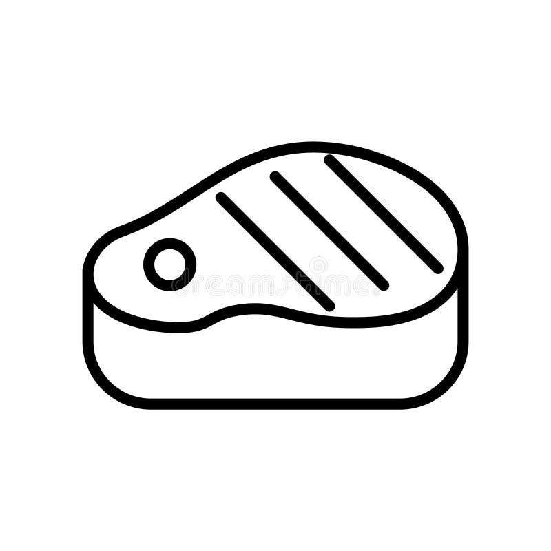 Meat Steak Icon, Outline Style Stock Vector - Illustration of grilled ...