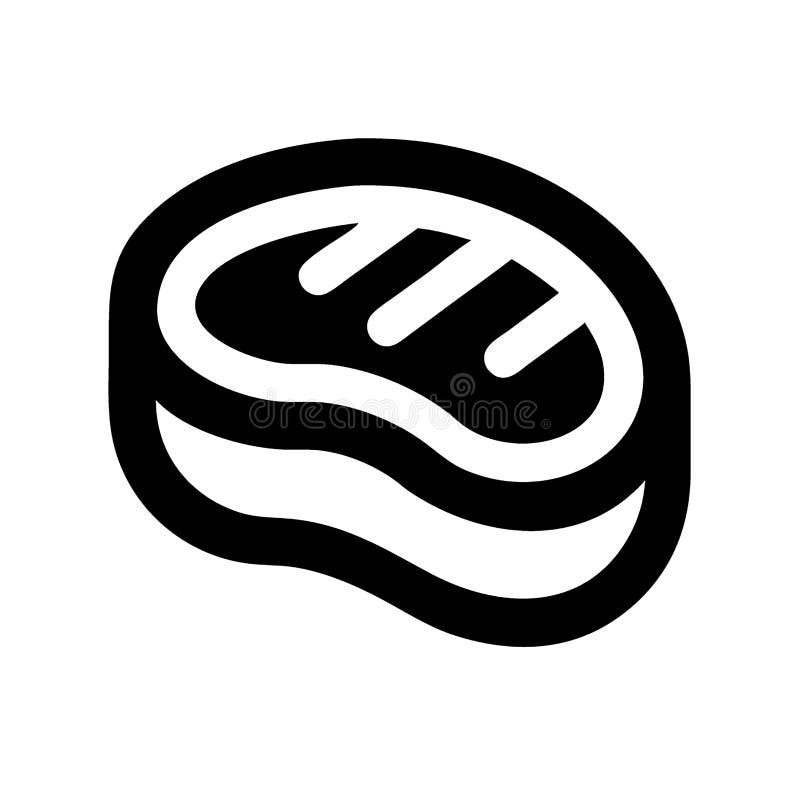 Steak icon stock illustration. Illustration of mealtime - 381149954
