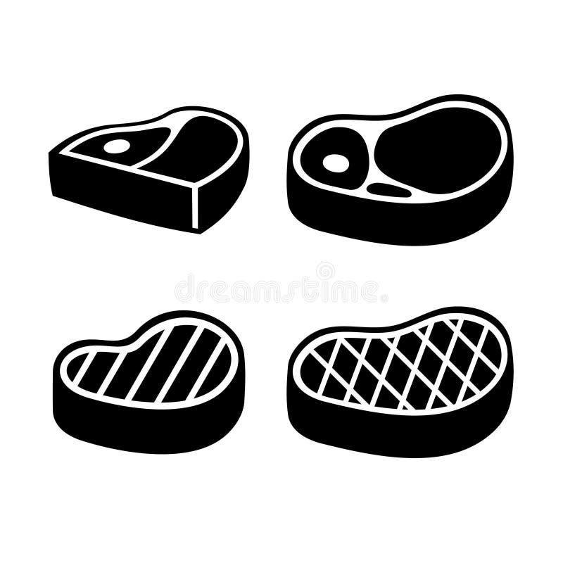 Steak Icons Set. Vector stock vector. Illustration of prepare - 48841053