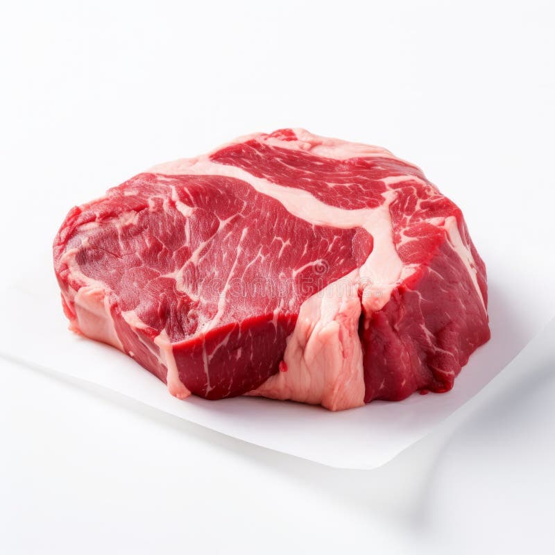 Rectangular Chuck Steak on White Background Stock Illustration ...