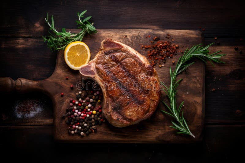Steak meat. Generate Ai stock illustration. Illustration of roast ...