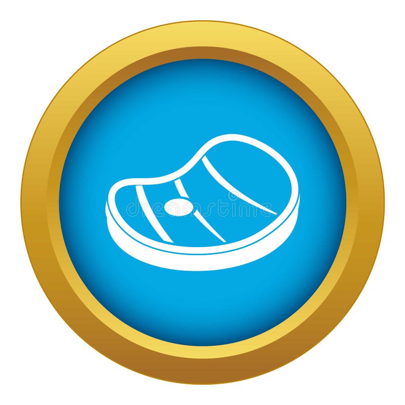 Steak of Meat Icon Blue Vector Isolated Stock Vector - Illustration of ...