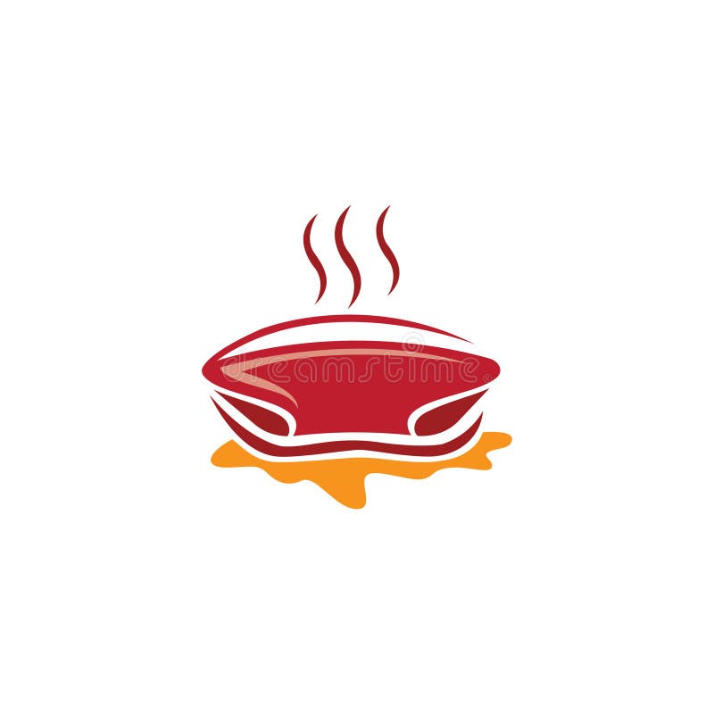 Steak Meat with Sauce Logo Illustration Vector Abstract Food Design ...