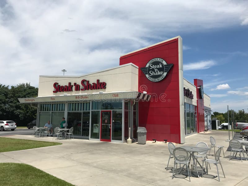 Steak N Shake Fast Food Restaurant View through Shrubs Editorial Stock ... Steak N Shake Fast Food Restaurant View through Shrubs Editorial Stock ...