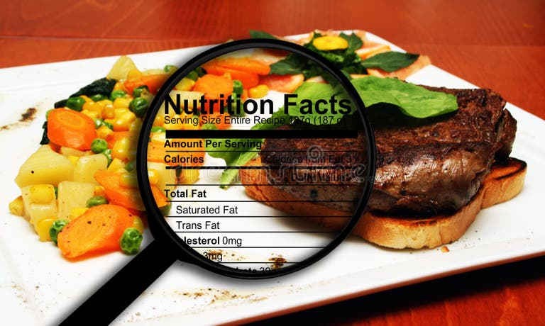 Steak nutrition facts stock image. Image of closeup - 173718907