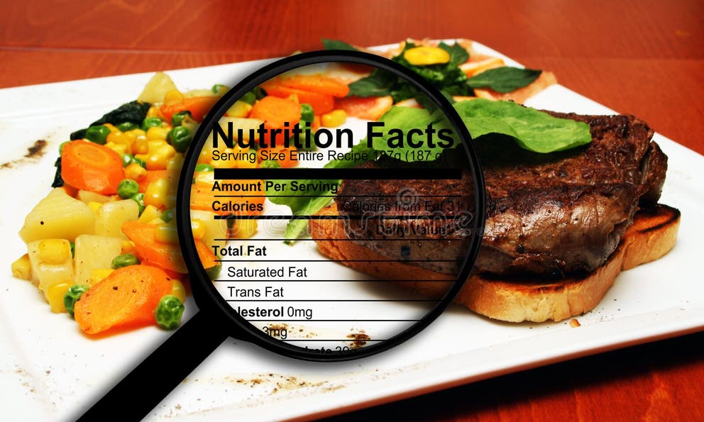 Steak nutrition facts stock image. Image of closeup - 173718907