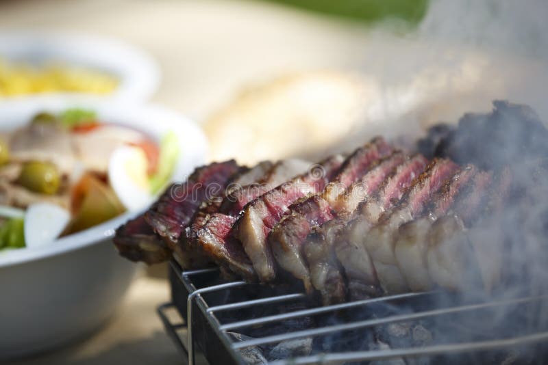 Steak at Outdoors stock image. Image of meal, beef, meat - 100840335