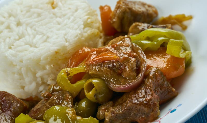 Steak Picado stock image. Image of onion, lunch, chopped - 117627433