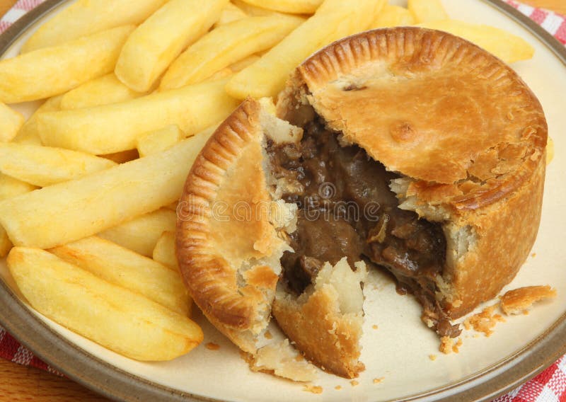 Steak Pie & Chips stock photo. Image of kidney, potato - 33624024