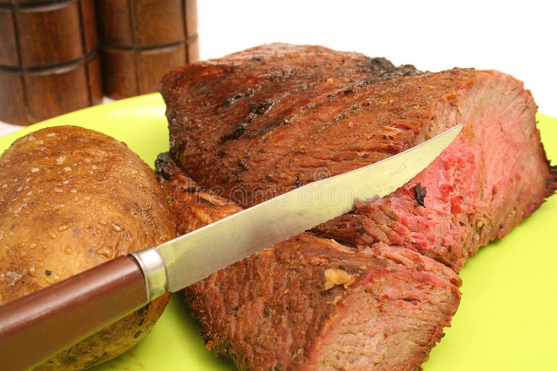 Steak & Potato On A Plate Picture. Image: 2349893