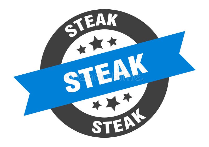 Steak sign stock illustration. Illustration of symbol - 33578522