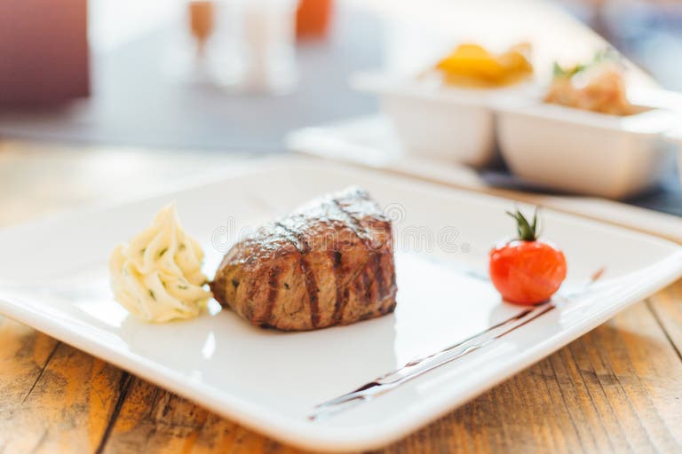 Steak with Sunset stock image. Image of tasty, beefsteak - 90802725