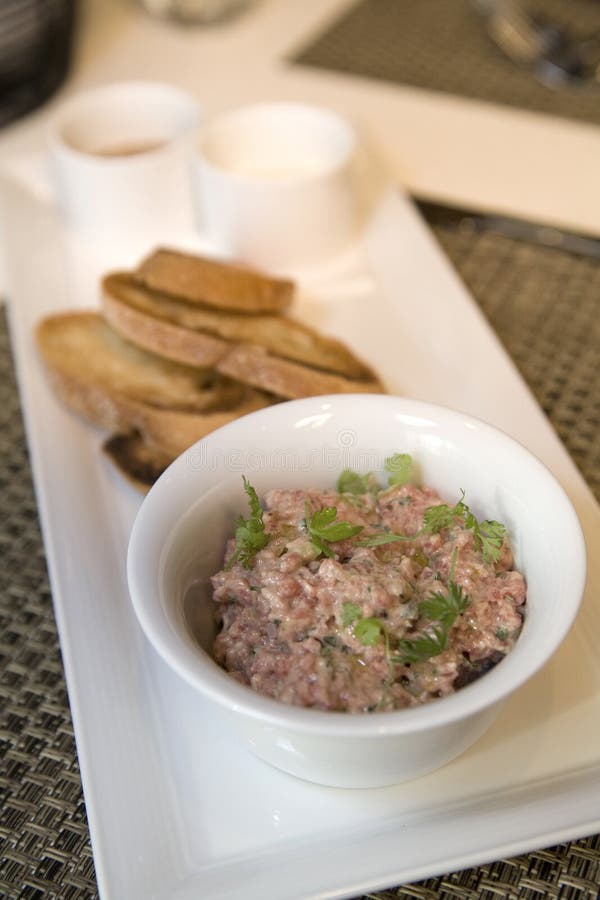 Steak tartar stock photo. Image of repast, frying, rosemary - 9429054