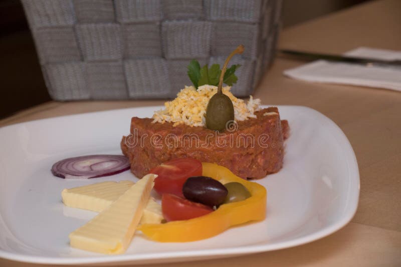 Steak Tartare or Beef Tar Tar Stock Photo - Image of beef, meat: 286461372