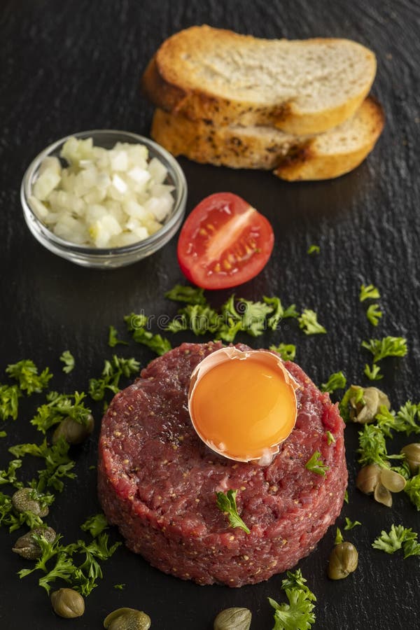 Steak tartare stock image. Image of spice, ingredient - 278124521