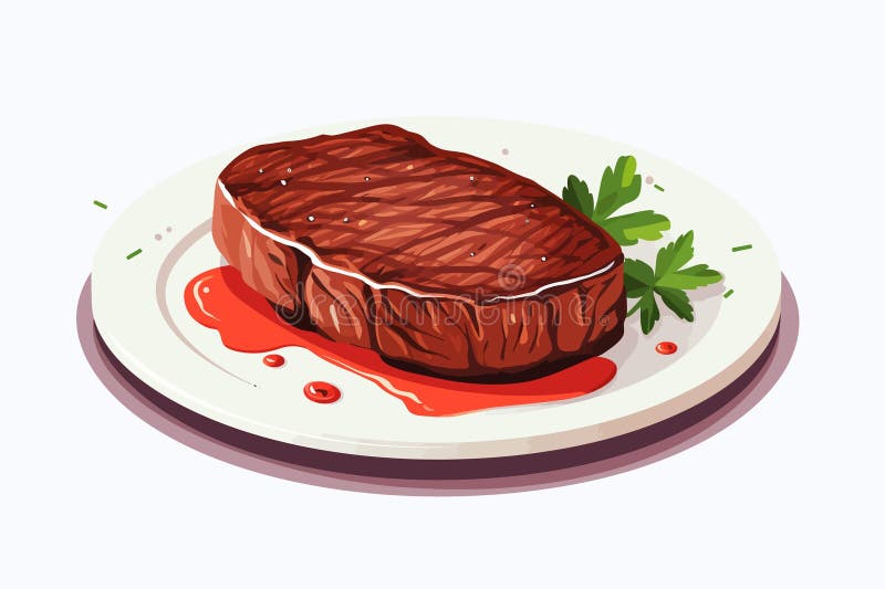 Steak Vector Flat Minimalistic Asset Isolated Vector Style Illustration ...