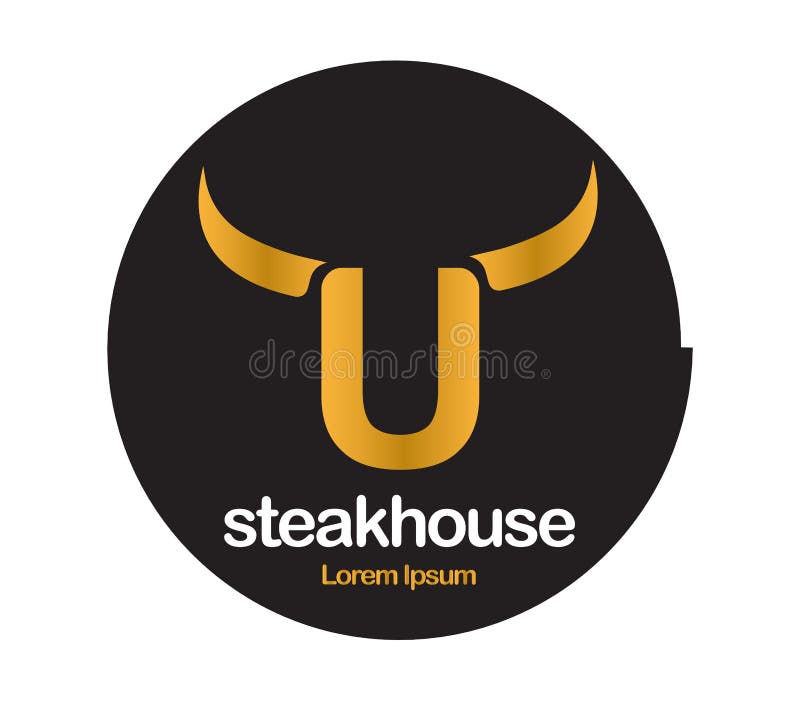 Steakhouse Logo Design stock vector. Illustration of black - 84452177