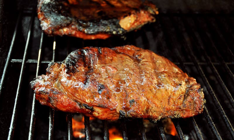 Flame Grilled Steak stock photo. Image of sear, sausage - 14653036