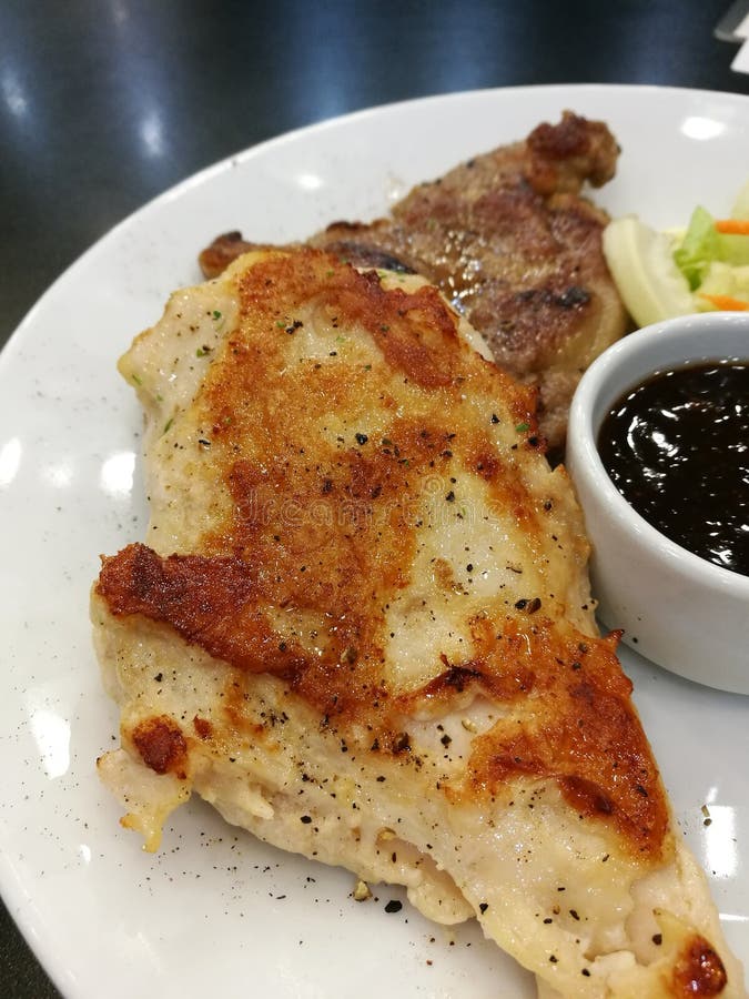 Steaks stock image. Image of portion, cooked, meal, grilled - 81646479