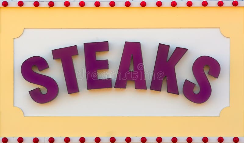 Steaks Sign stock photo. Image of diner, meals, steak, restaurants - 497882