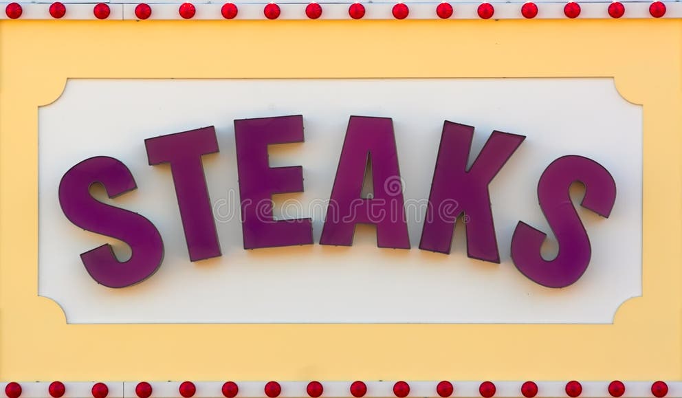 Steaks Sign stock photo. Image of diner, meals, steak, restaurants - 497882