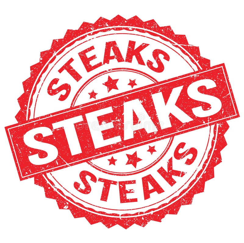 STEAKS Text on Red Round Stamp Sign Stock Illustration - Illustration ... STEAKS Text on Red Round Stamp Sign Stock Illustration - Illustration ...