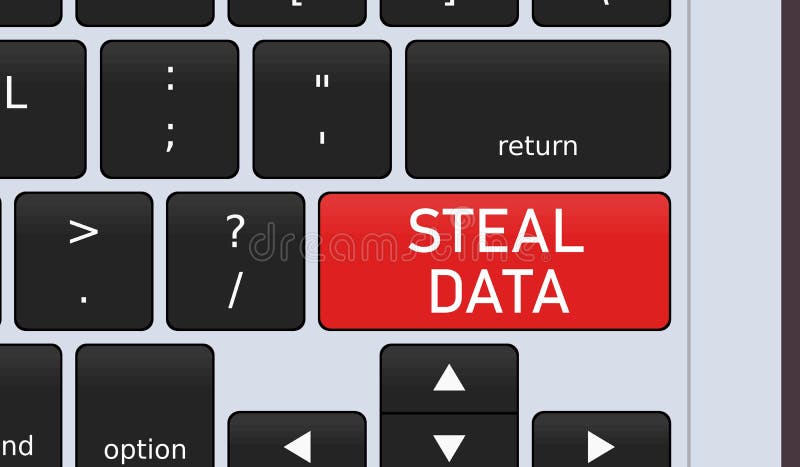 Steal Data Keyboard Special Key Stock Vector - Illustration of sign ...