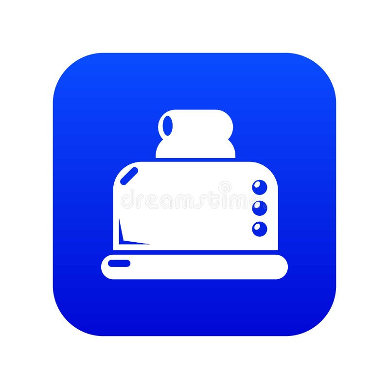 Steal Toaster Icon Blue Vector Stock Vector - Illustration of gray ...