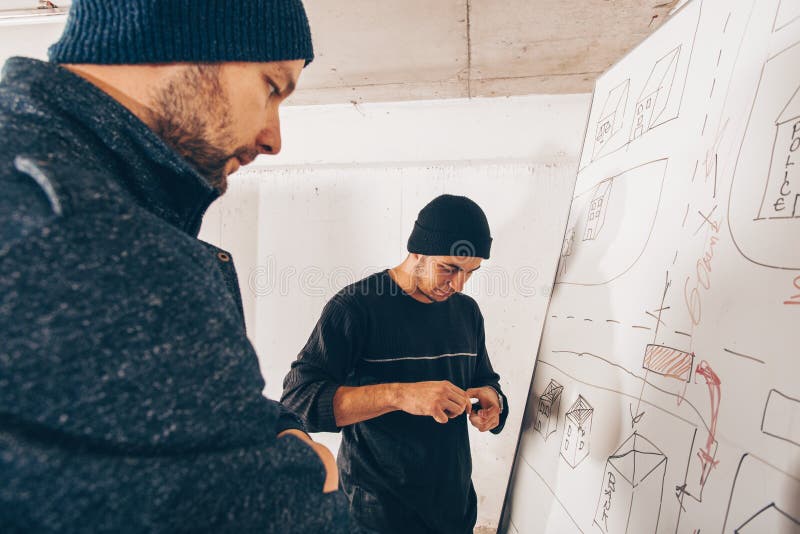 Two Stealers Making a Plan for Robbery Stock Photo - Image of illegal ...